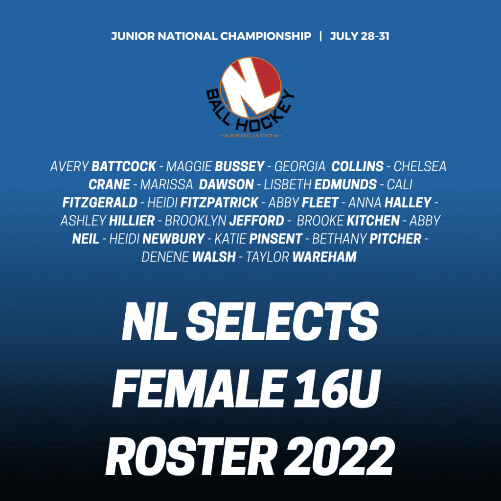 NL SELECTS FEMALE 16U – Official Site of the Newfoundland and Labrador ...